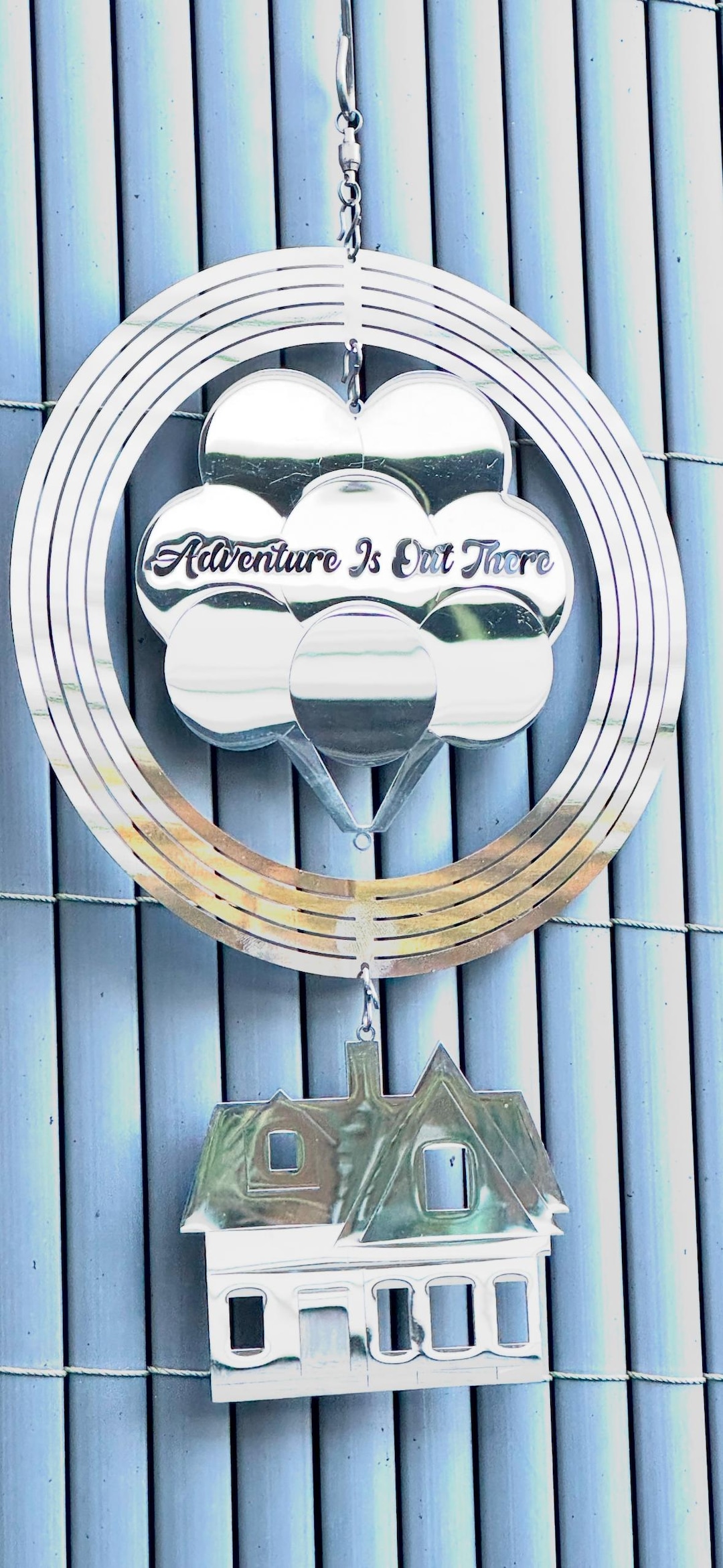 Up Balloon House Spinner - 'adventure is Out There Decor Garden Indoor ...