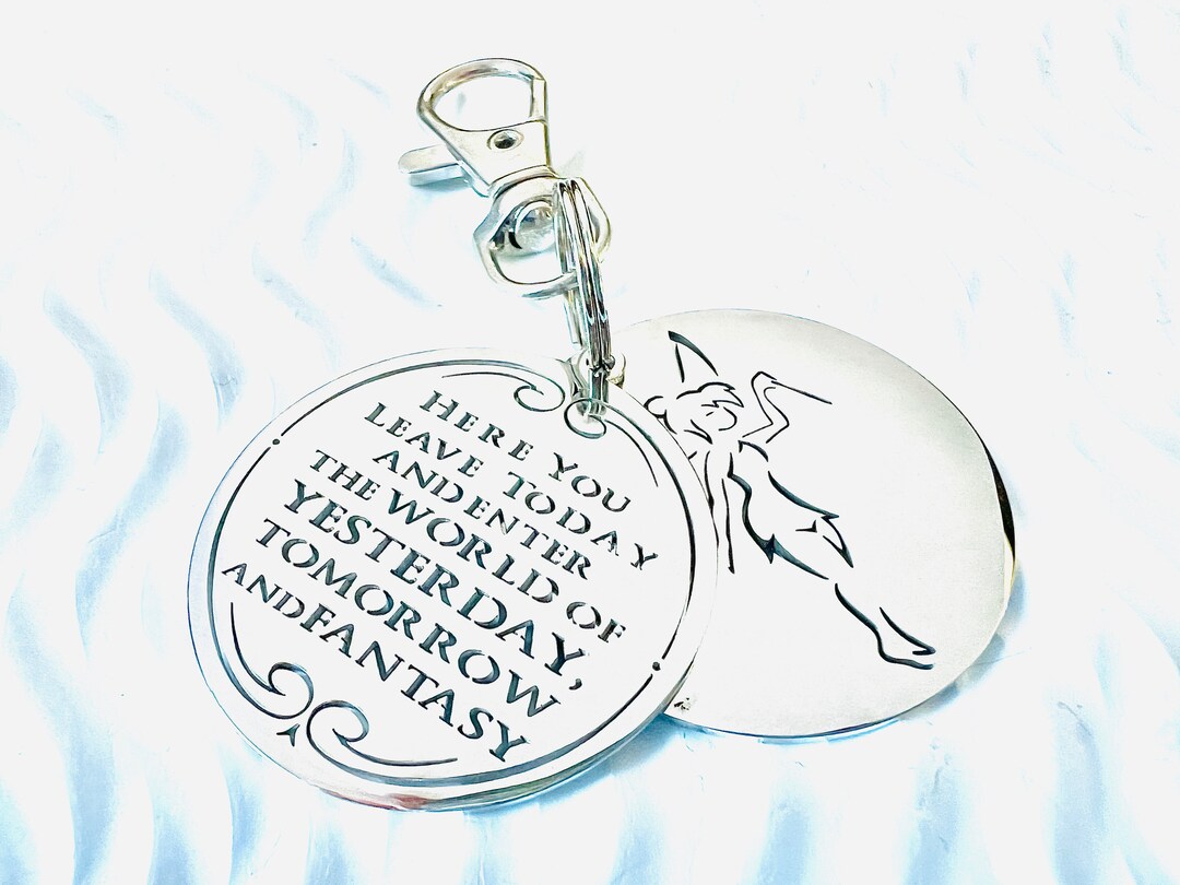 Magic Kingdom Welcome Sign and Tinker Bell 35mm Stainless - Etsy