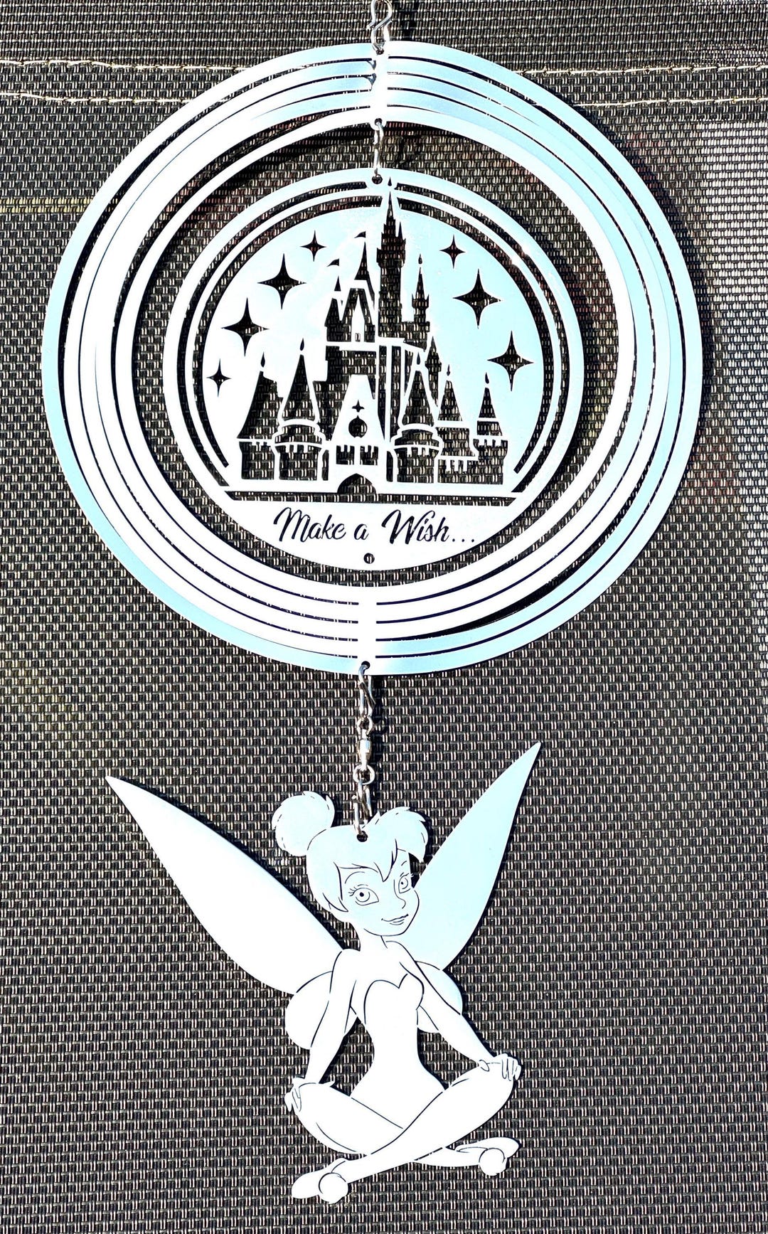 Tinker Bell Cinderella Castle Make a Wish 30cm - Finned Garden Wind ...