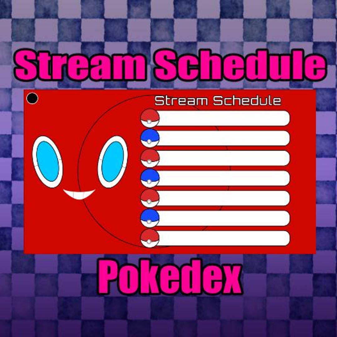 Pokemon Pokedex Stream Schedule - Etsy