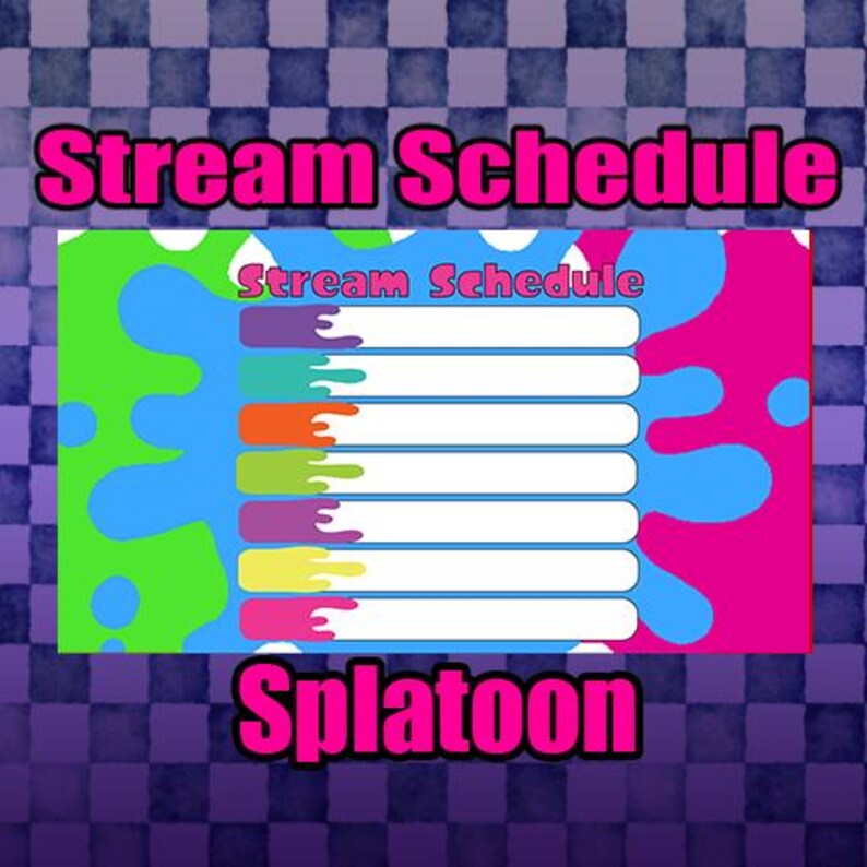 Splatoon Stream Schedule - Etsy