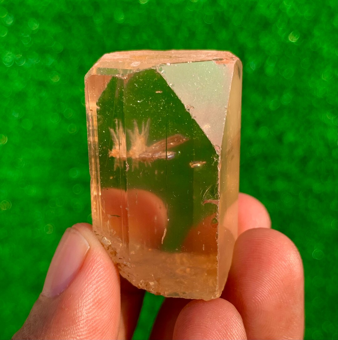 410 C.t Double Terminated Honey Sherry Topaz Crystal-specimen-gemstones ...
