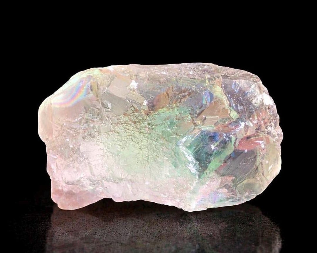 176 C.t Natural Bi Pink Fluorite Facet Crystal-specimen-mineral-rock ...