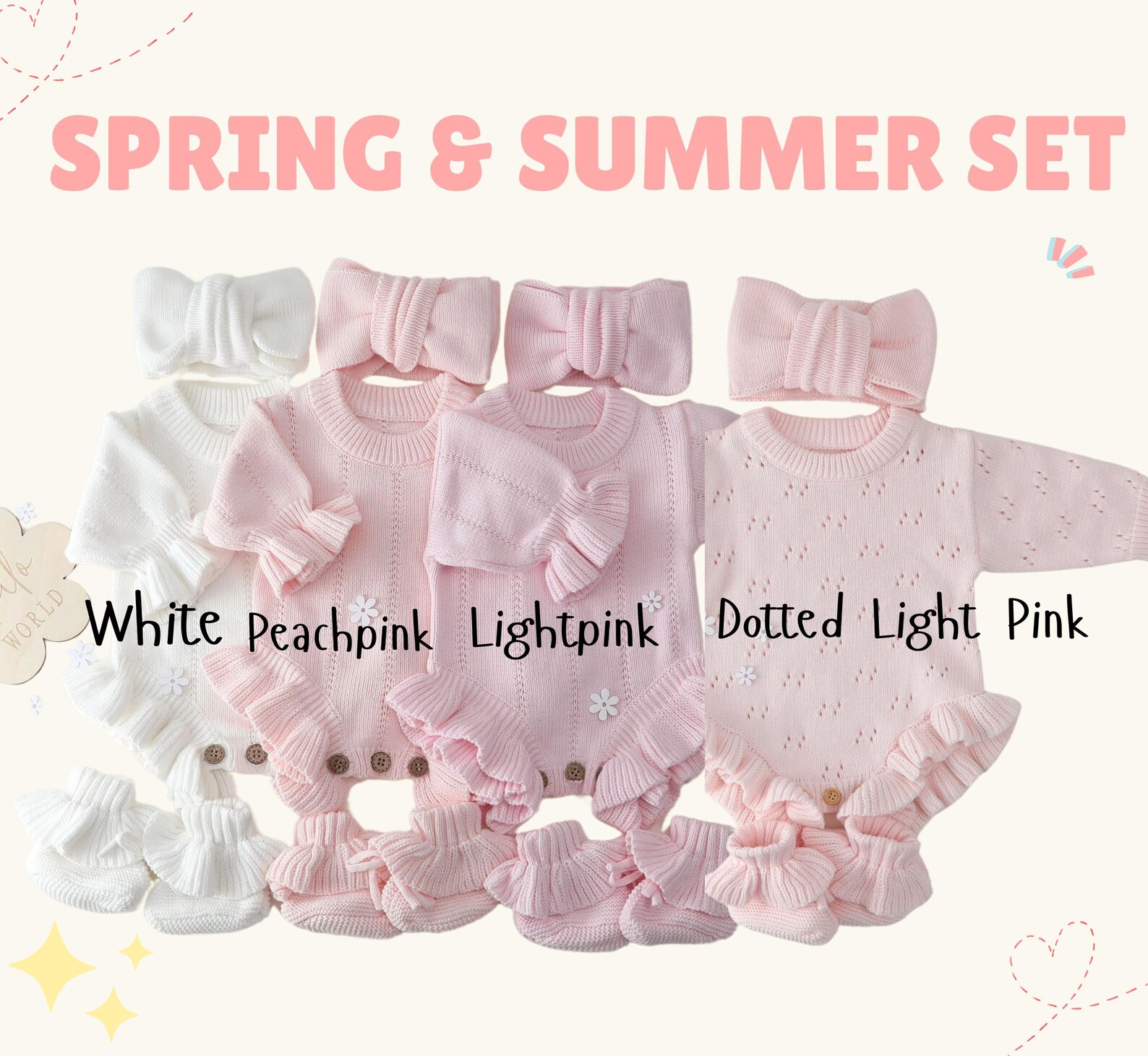Knit Cotton Baby Romper, Embroidered Name Outfit - Etsy
