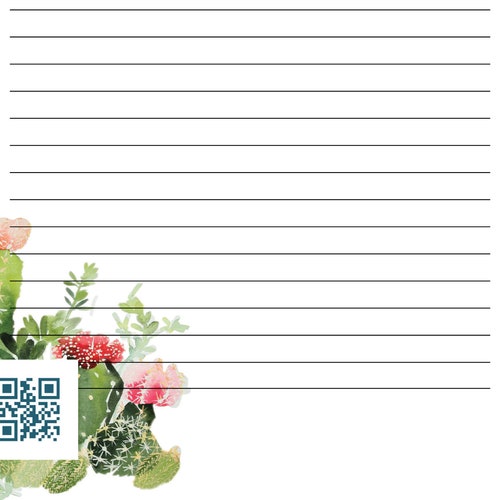 Jw Stationery With QR Code Printable and Editable 4 Letter - Etsy