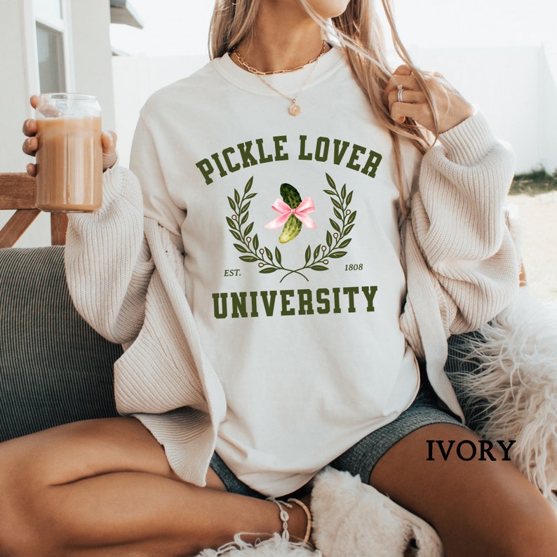 Comfort Colors Pickle Shirt, Coquette Clothing, Pickle Lover Birthday Gift, Preppy Clothes, Pink ...