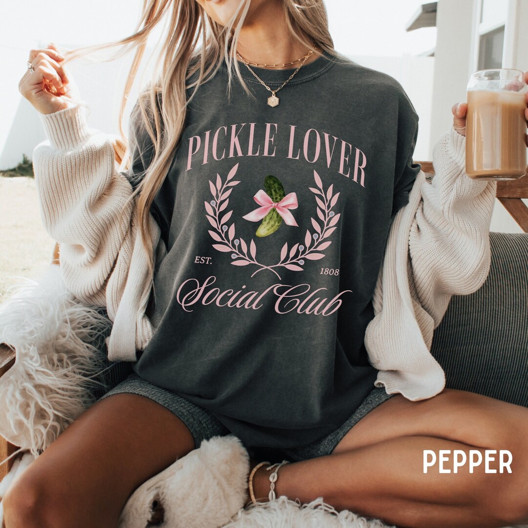 Comfort Colors Pickle Shirt, Coquette Clothing, Pickle Lover Birthday ...