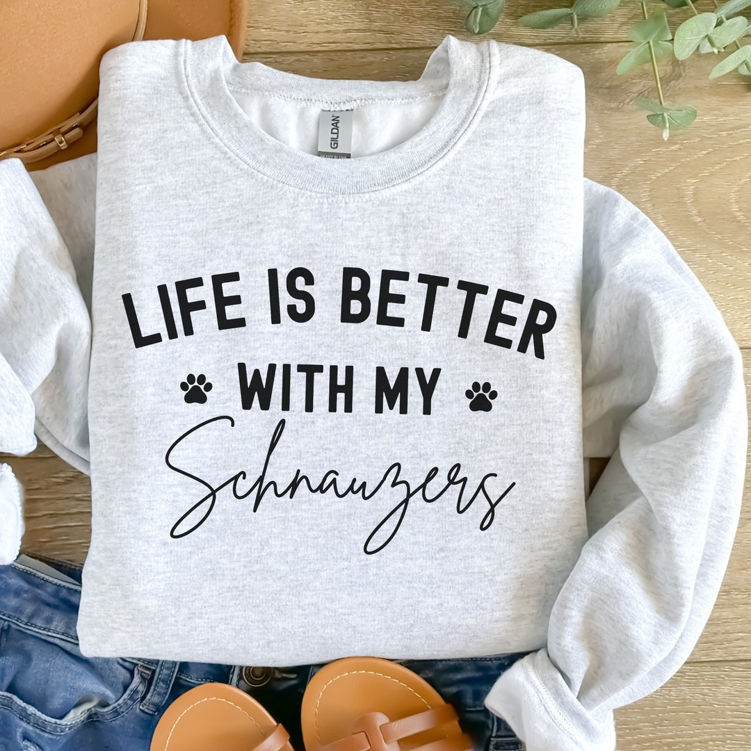 Schnauzer Mom Sweatshirt, Miniature Schnauzer Mama Sweater, New Puppy ...