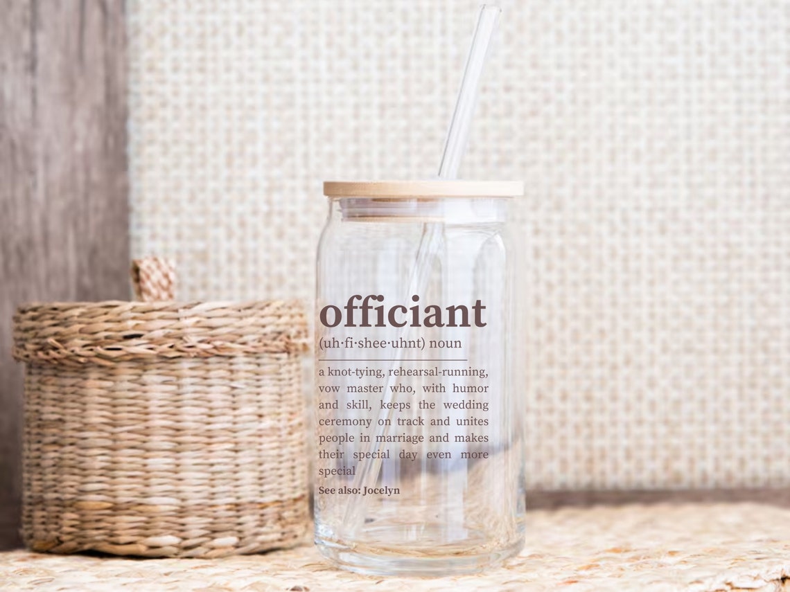 Personalized Wedding Officiant Gift, Funny Officiant Thank You Gift ...