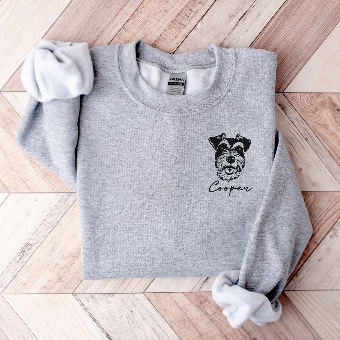 Personalized Schnauzer Mom Sweatshirt With Dog Name, Custom Schnauzer ...