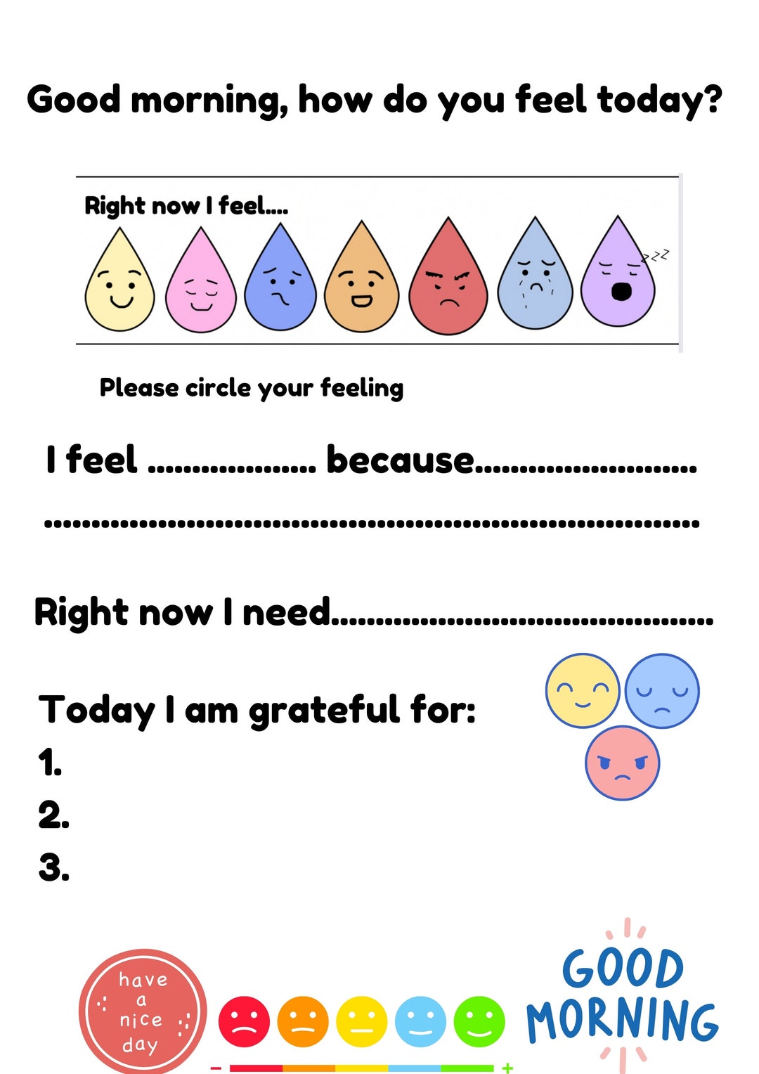 How Do You Feel Today, Classroom Poster, Classroom Resource, Digital ...