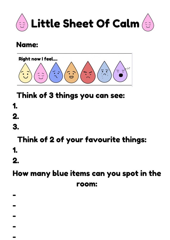 Little Sheet of Calm Classroom Poster Classroom Resource - Etsy