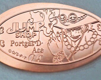 Anime One Piece Coin One Piece Sabo JUMP Shop,elongated Penny ,souvenir ...