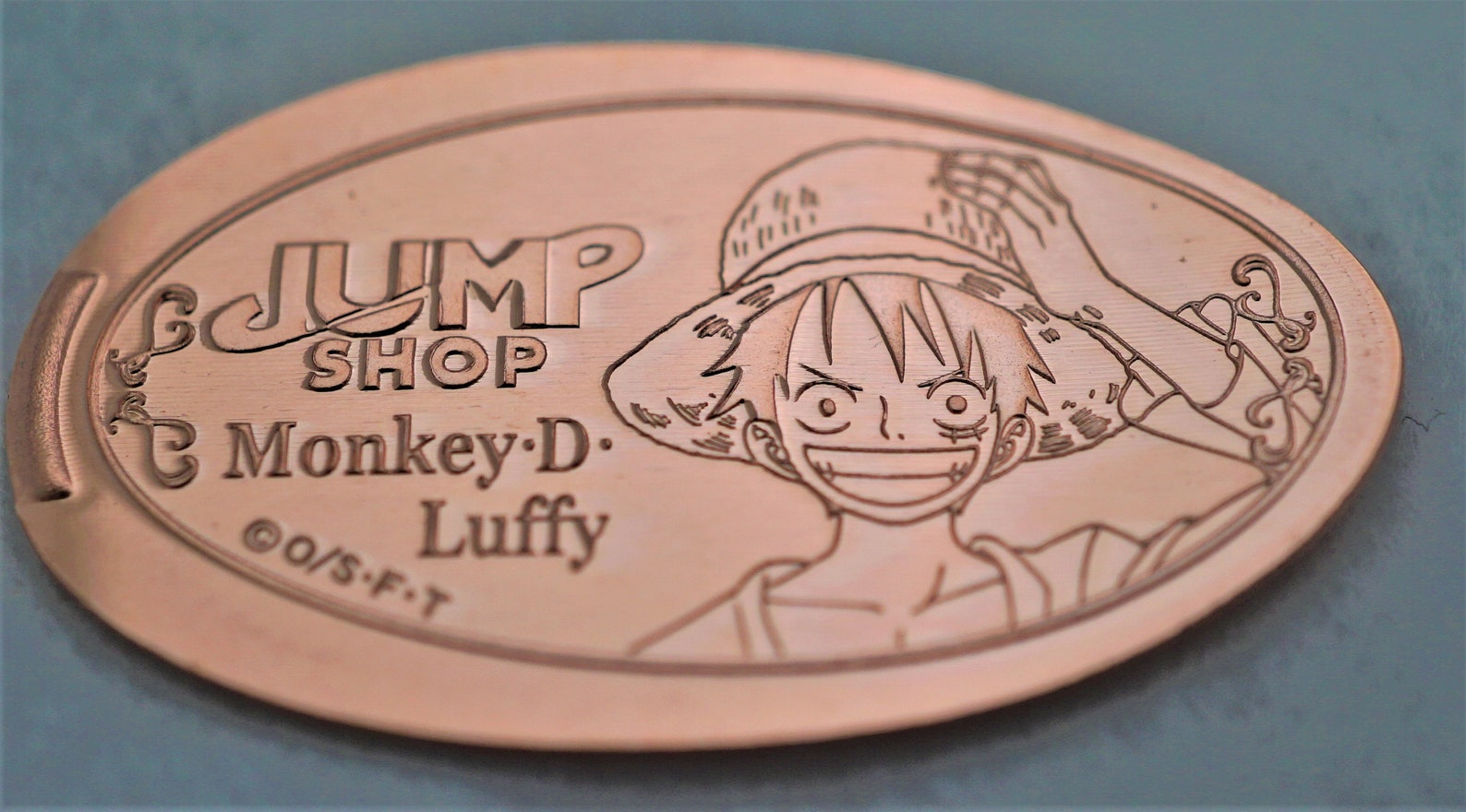 Anime One Piece Coin Monkey D. Luffy JUMP Shop,elongated Penny ...