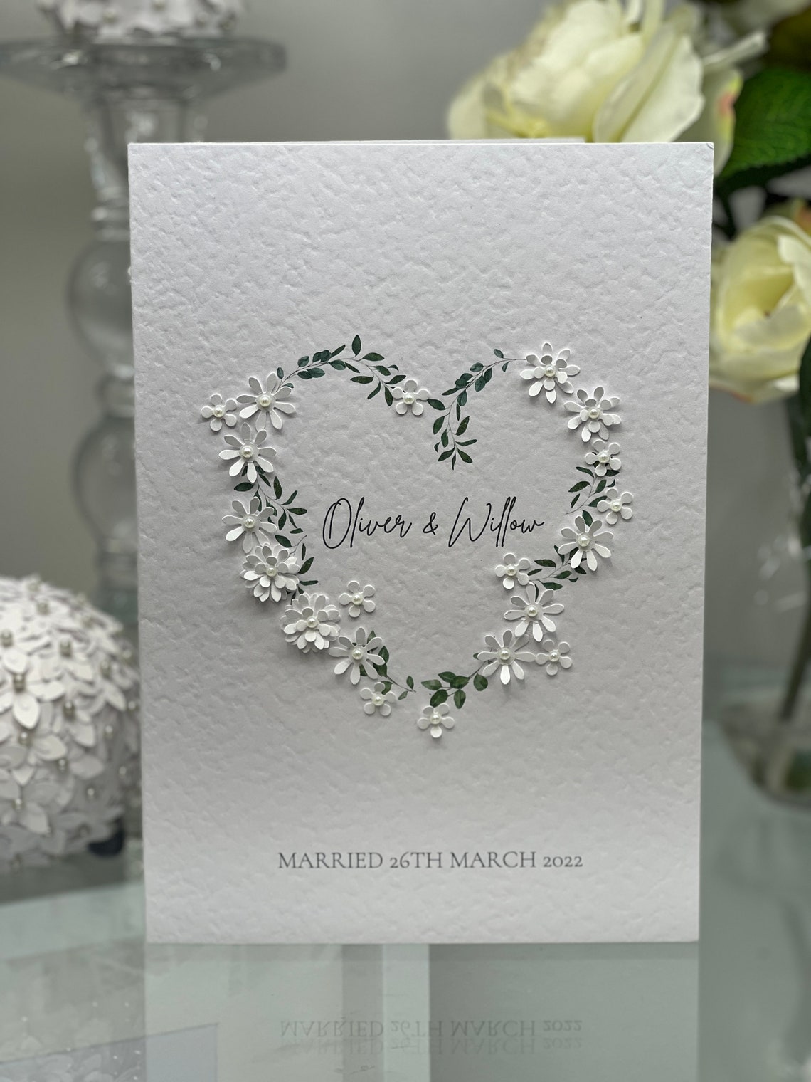 Personalised Wedding Card Simple Wedding Card Personalised - Etsy