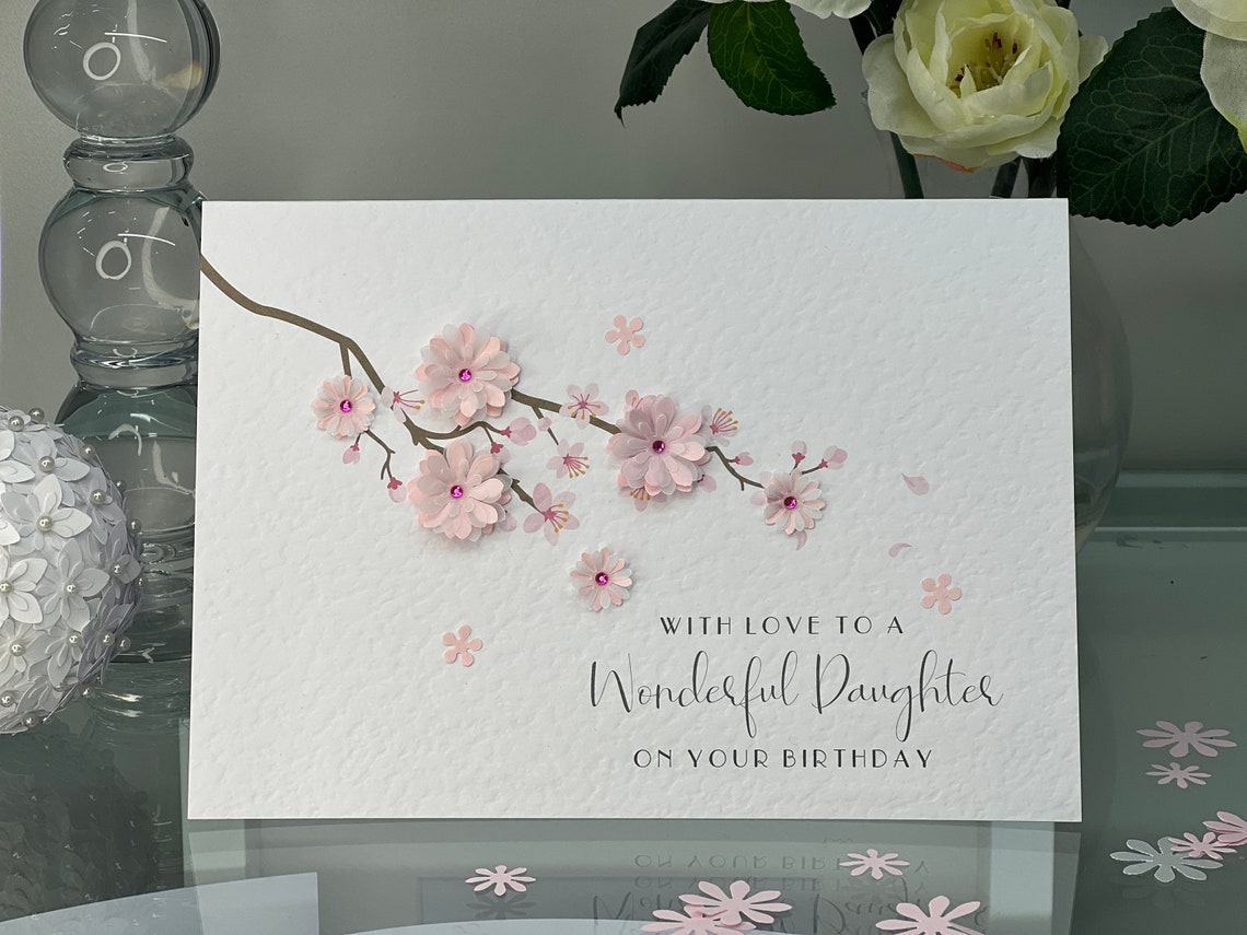 Daughter Birthday Card Daughter Card Handmade Daughter Card - Etsy