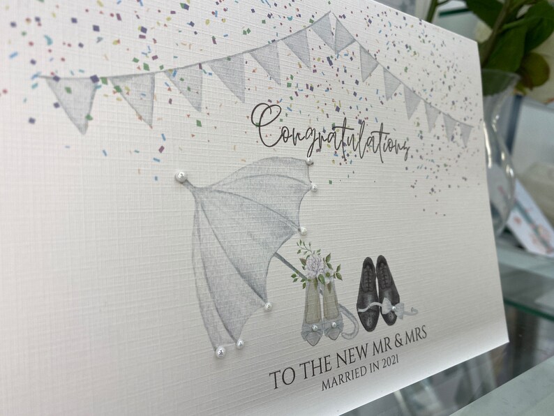 Wedding Card, Wedding Shoes Card, Wedding Congratulations Card, Just ...