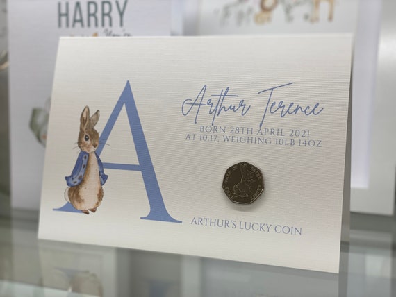 Beatrix Potter Collector's Coin New Baby Card Peter - Etsy