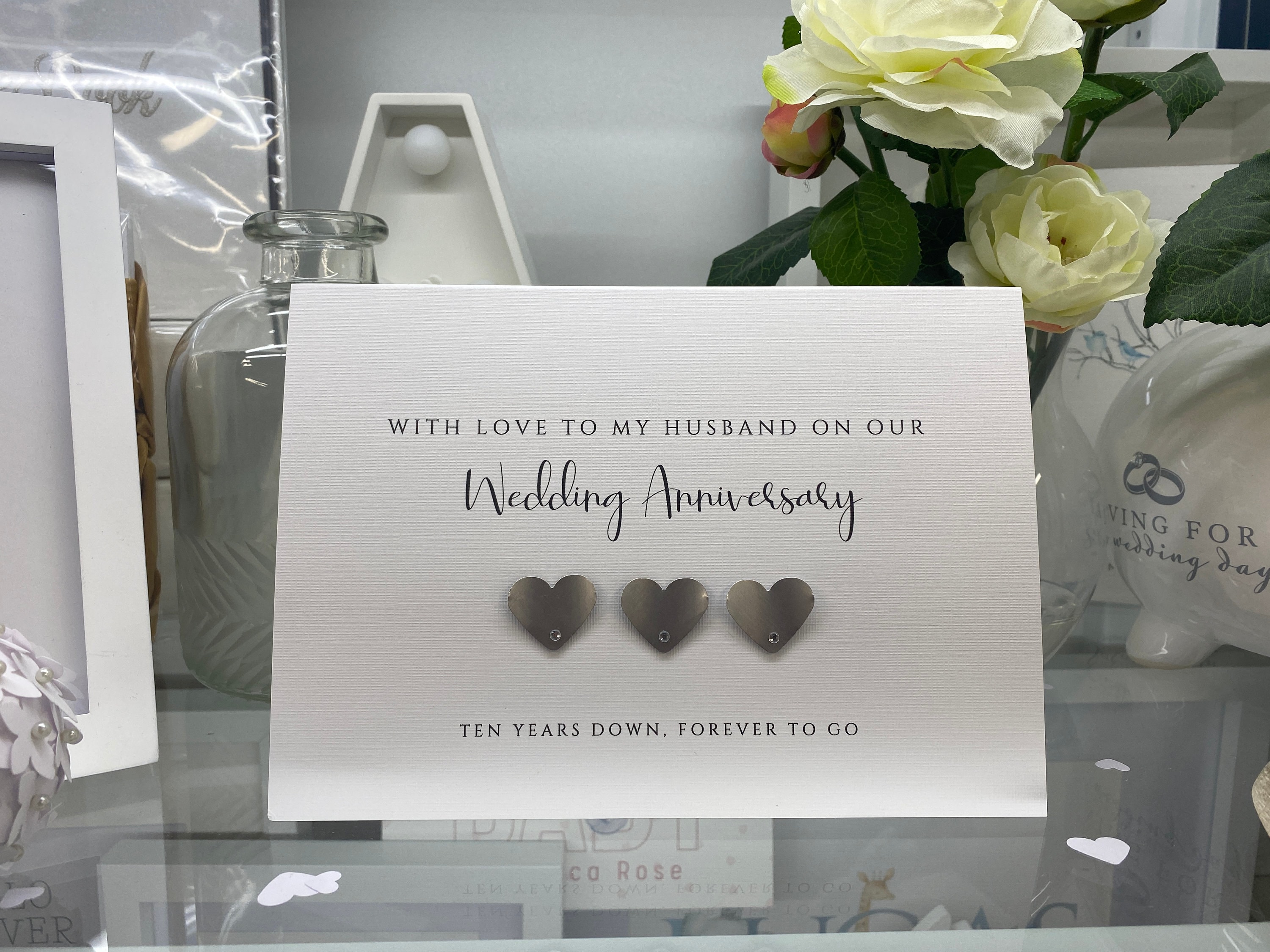 Tenth Wedding Anniversary Card 10th Tin Wedding - Etsy