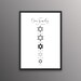Personalised Star of David Print, Custom Star Print, 6 Star Family Tree ...