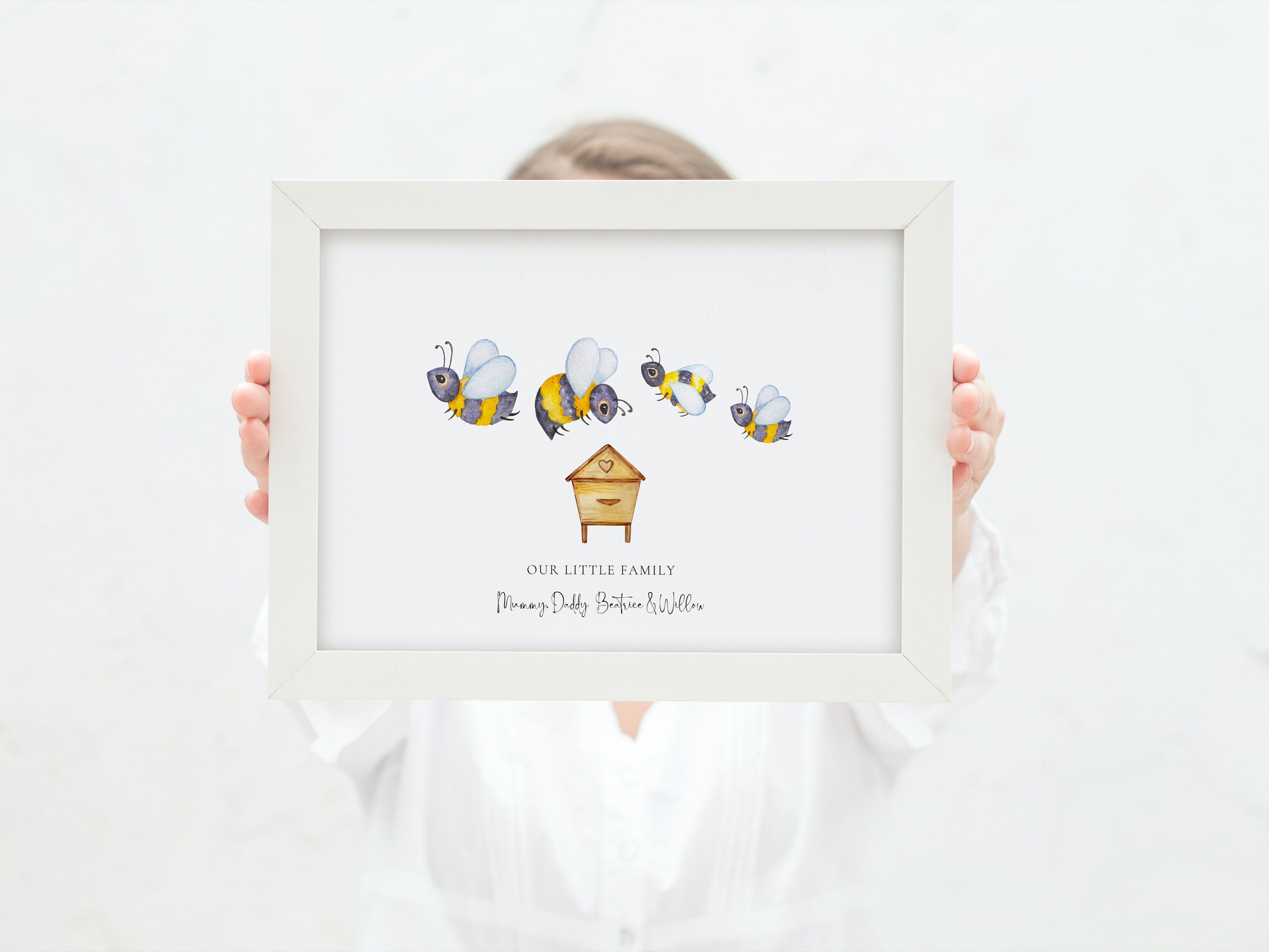 Bee Family Tree, Bumble Bee Family, Personalised Family Tree Bees, Bee ...
