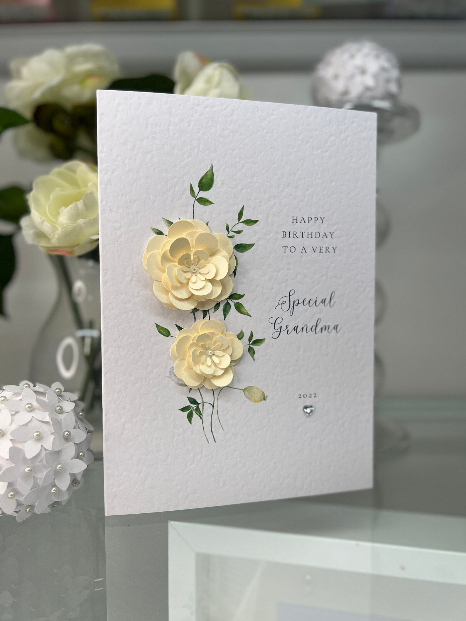 Grandma Birthday Card, Grandma Card, Granny Card, Flower Card, Floral ...