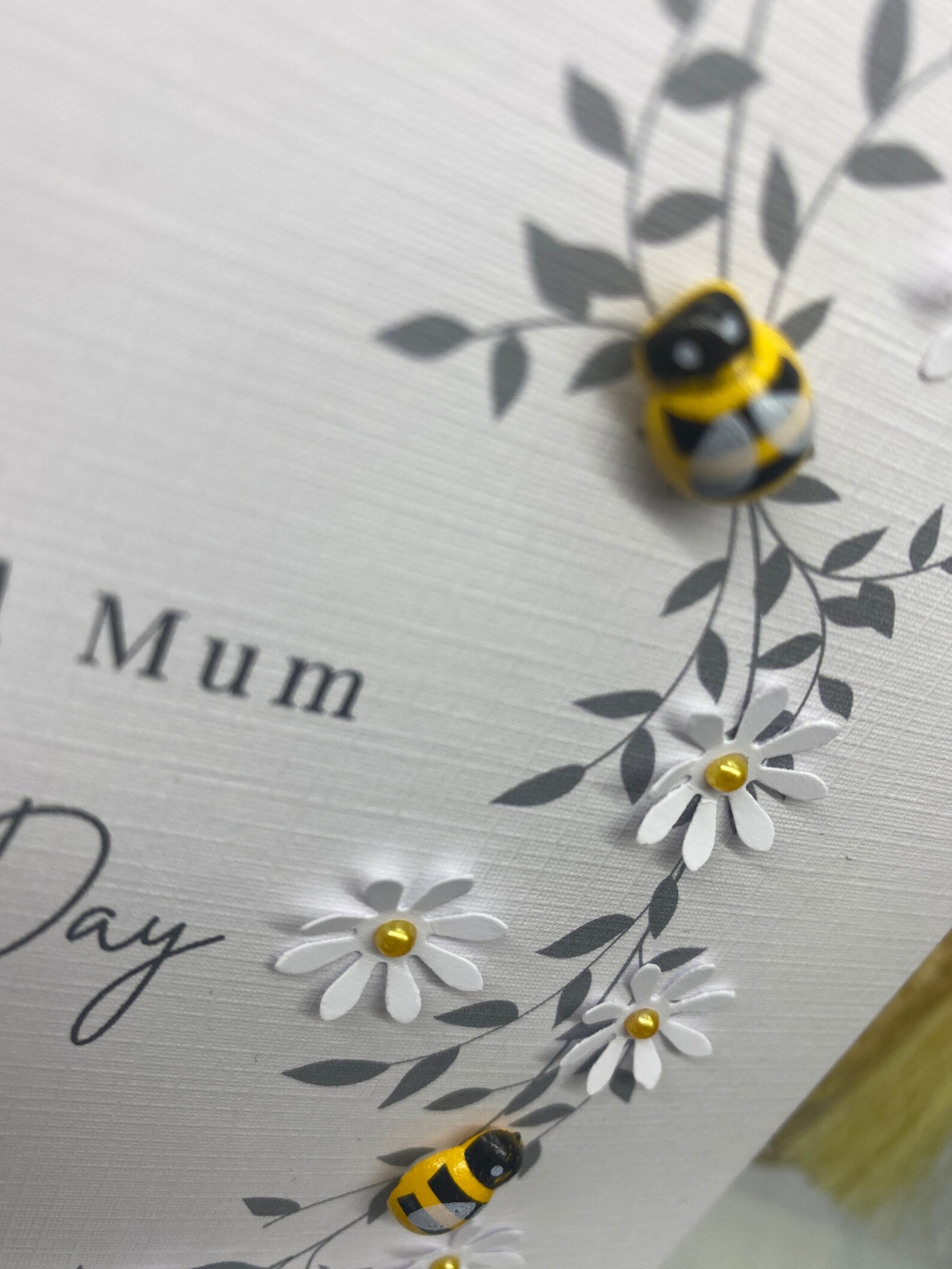 Bee Happy Mother's Day Card, Mother's Day Card, Wooden Bees, Bee Lovers ...
