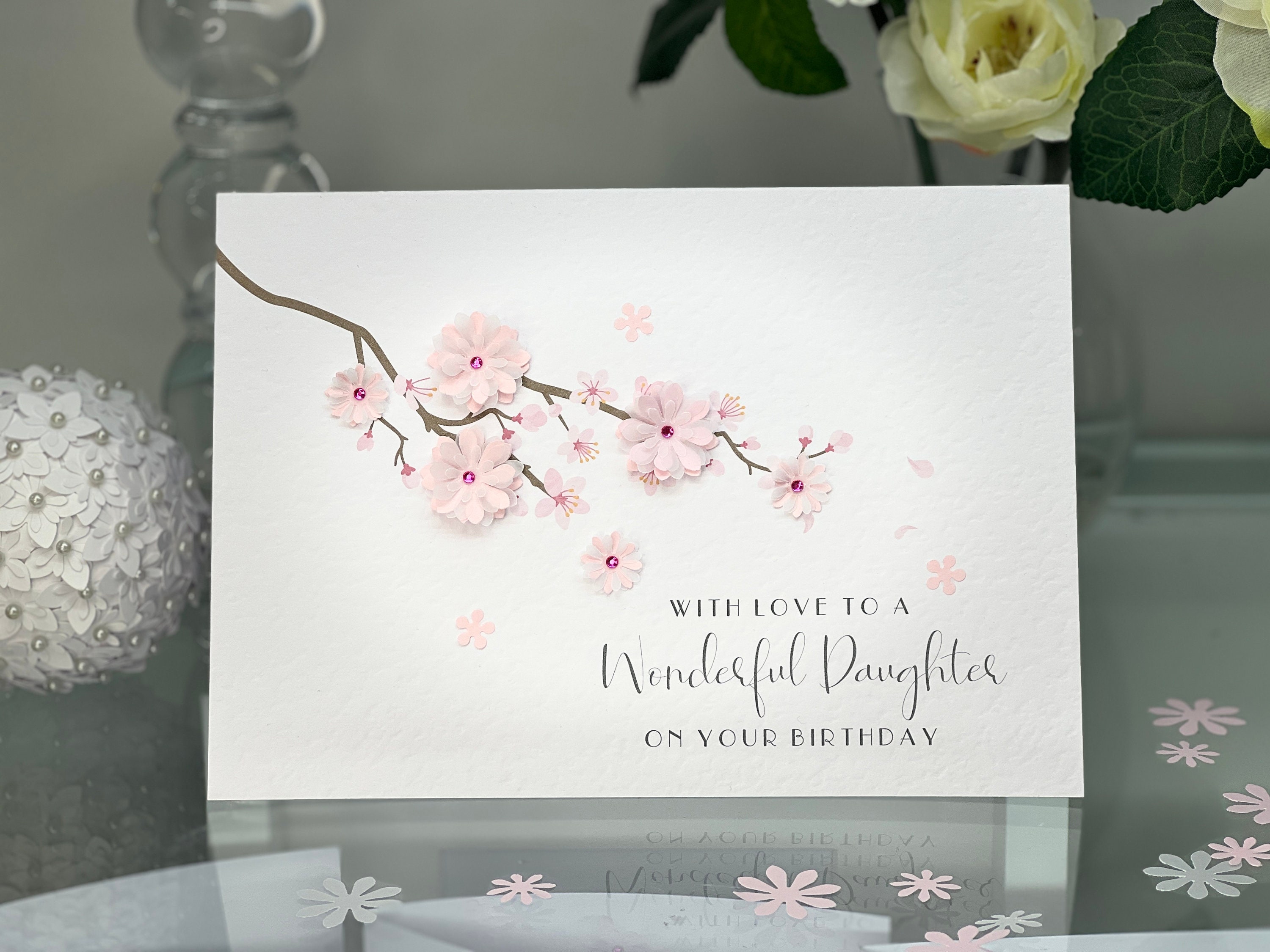 Daughter Birthday Card Daughter Card Handmade Daughter Card - Etsy UK