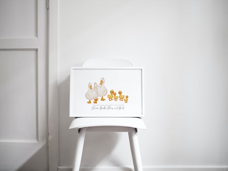 Duck Family Tree Duck With Ducklings Family Print Duck - Etsy