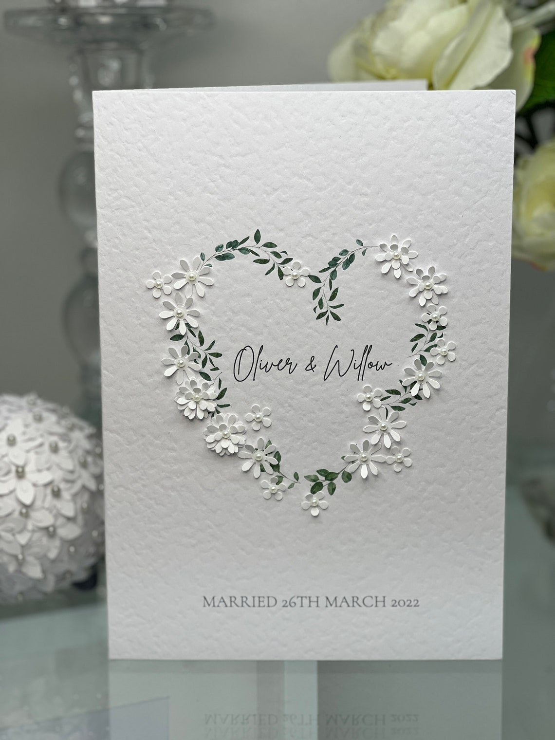 Personalised Wedding Card Simple Wedding Card Personalised - Etsy