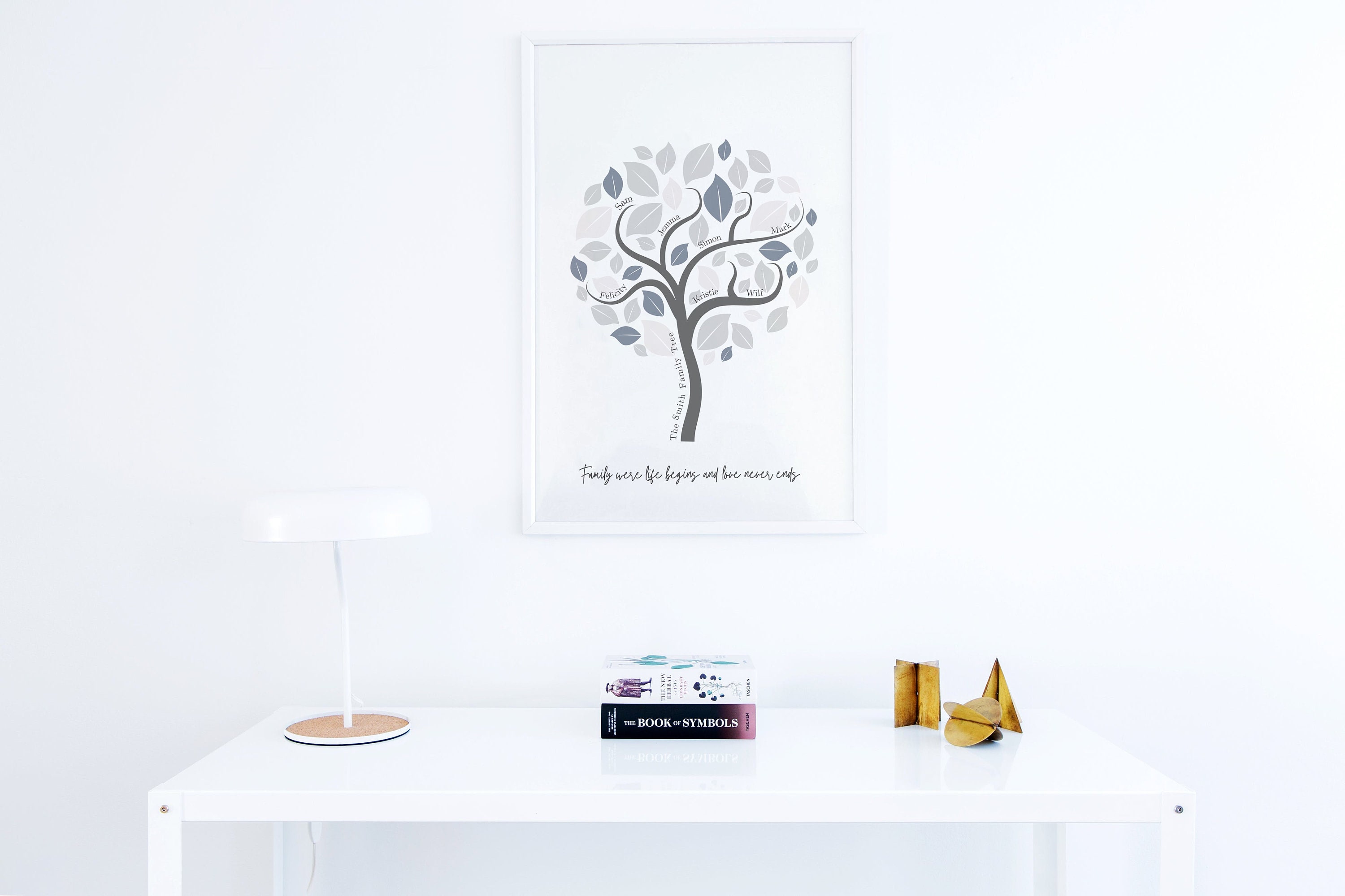 A Modern Family Tree, Add up to 12 People, Simple Family Tree, Modern ...