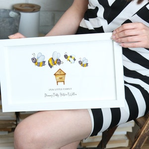 Bee Family Tree, Bumble Bee Family, Personalised Family Tree Bees, Bee ...
