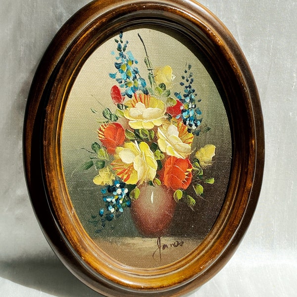 Oval Canvas Painting - Etsy