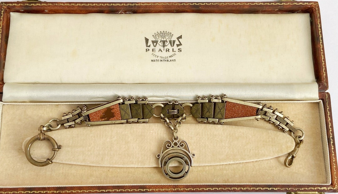 Chaîne de montre Art Déco Guard Chain Machine Age Jakob - Etsy France