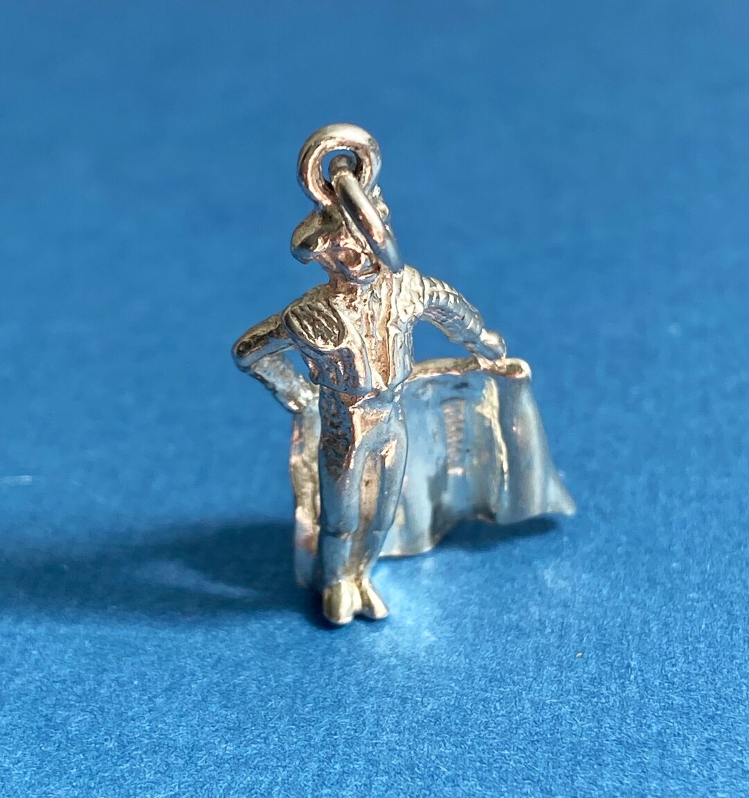 Vintage SPANISH Matador Bullfighter Silver Charm - Spain Bracelet Charm ...