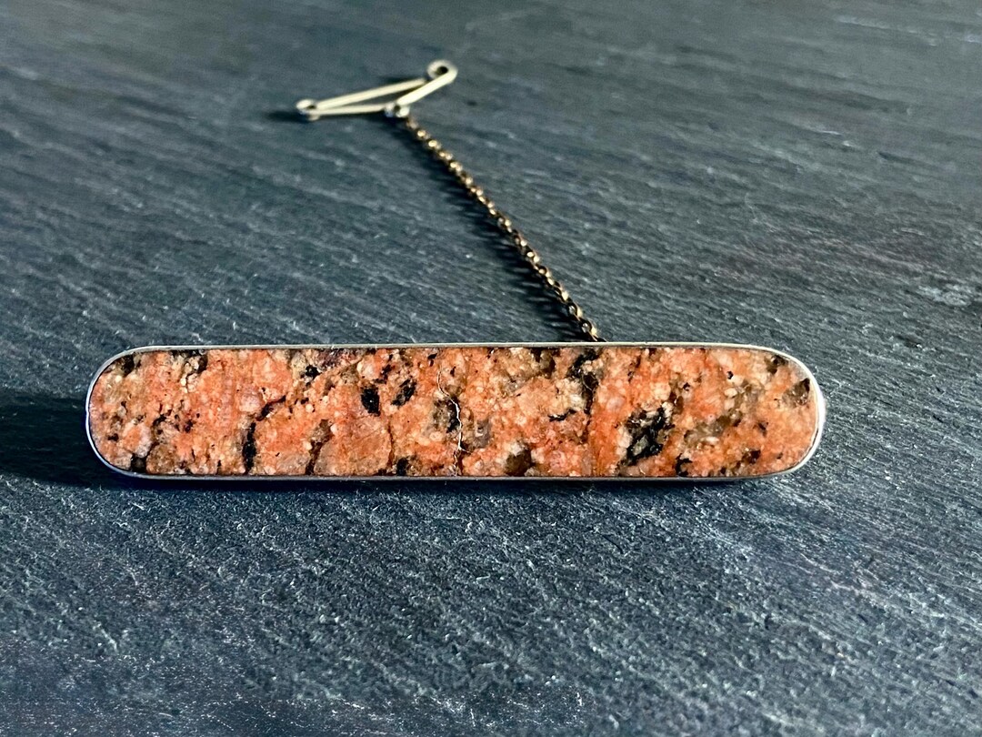RETTIE & SONS Victorian Scottish Brooch- Peterhead Granite Sterling ...