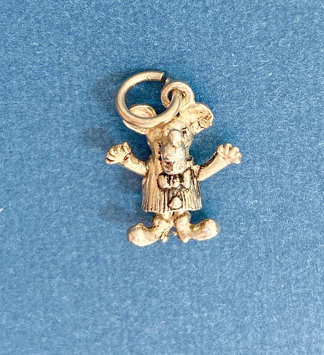 80s Mouse in Bowtie Character Charm - Articulated - Sterling Silver - Etsy