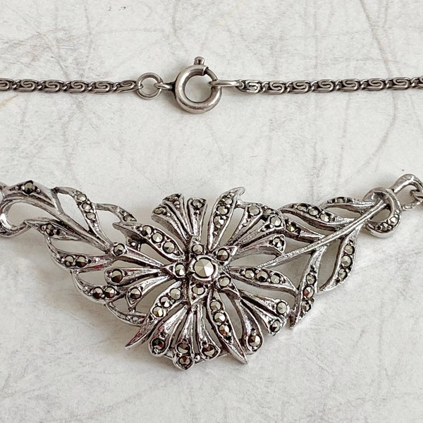 Marcasite Necklace - Etsy