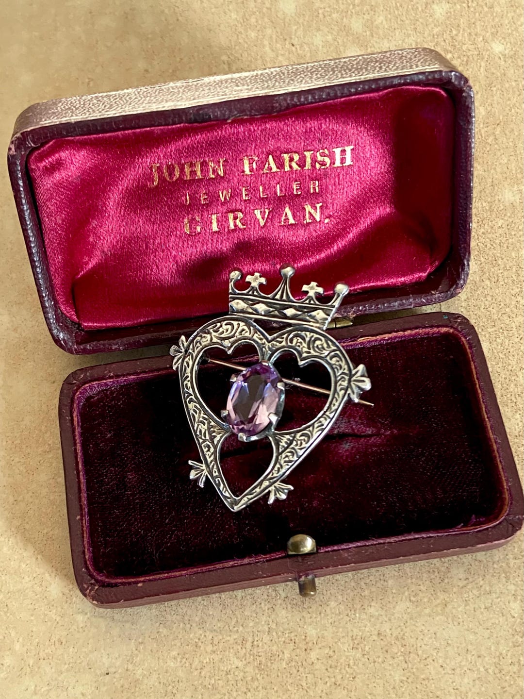 Scottish Luckenbooth Brooch - Sterling Silver & Amethyst - James Coull ...