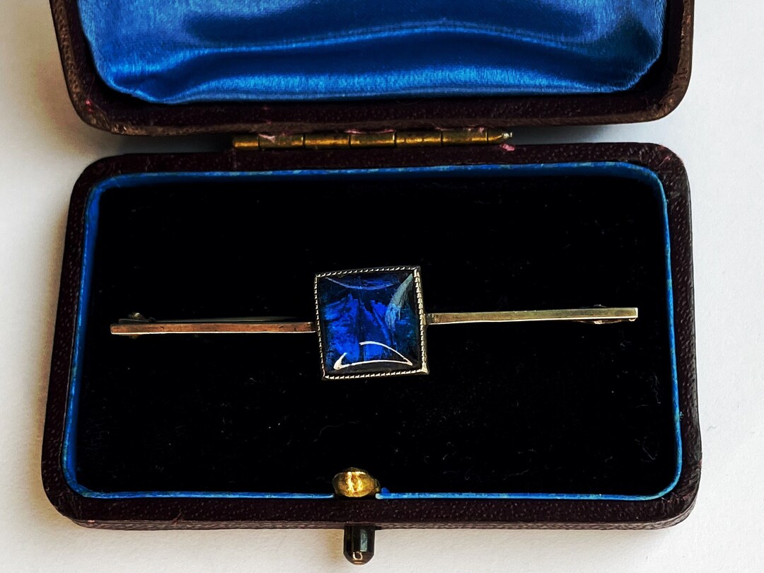 1920s TLM Morpho Butterfly Wing Bar Brooch Taxidermy Jewellery Deep ...