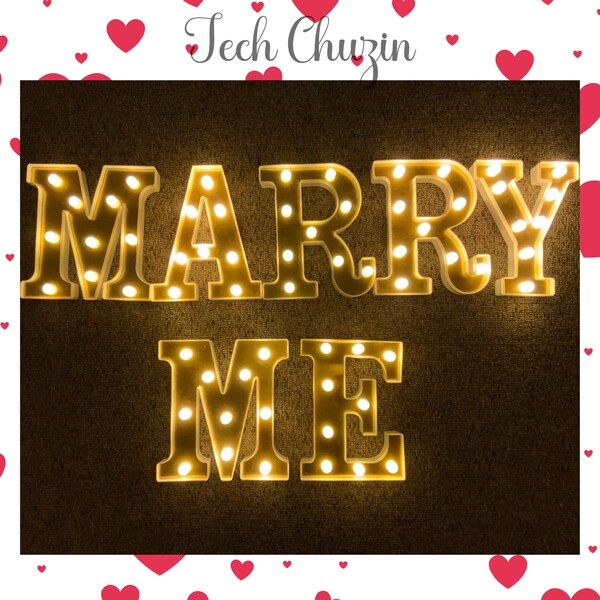 Marry Me Light up Letter - Etsy Marry Me Light up Letter - Etsy