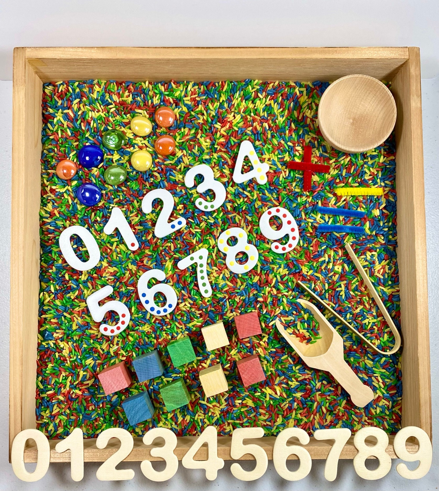 Counting Sensory Tray/Bin Math Tray Set Number Sensory Kit | Etsy