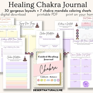 Healing Chakra Journal Printable PDF 7 Chakra Pdf Mandala - Etsy
