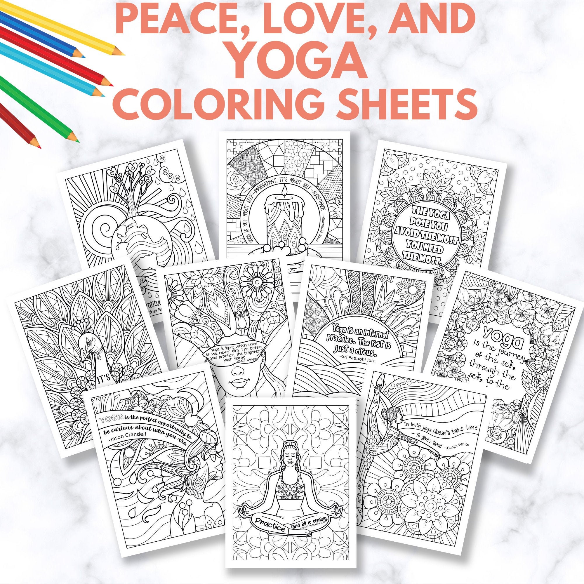 Free Printable Yoga Coloring Pages
