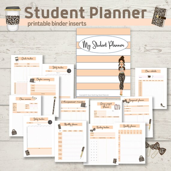 Student Planner Printable for Teenage Girls High School | Etsy