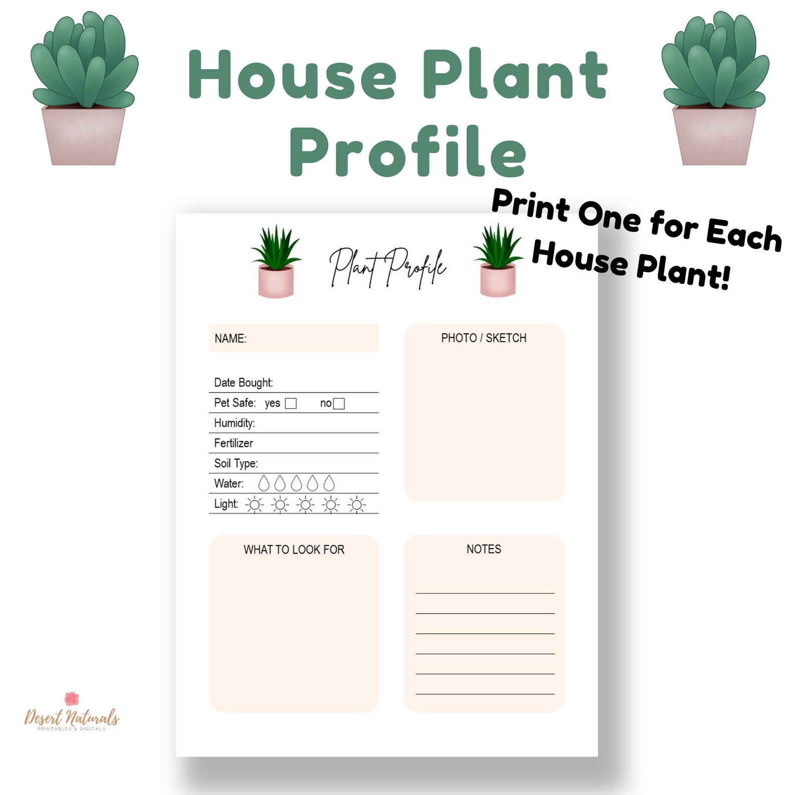 Printable Plant Journal With Printable Plant Stickers Plant - Etsy