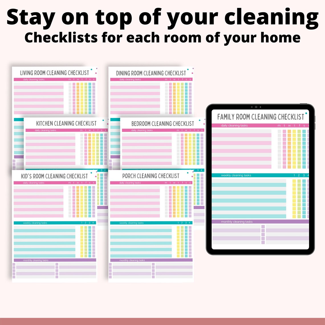 30 Day Declutter Challenge, Printable Cleaning Planner Checklist, Daily ...