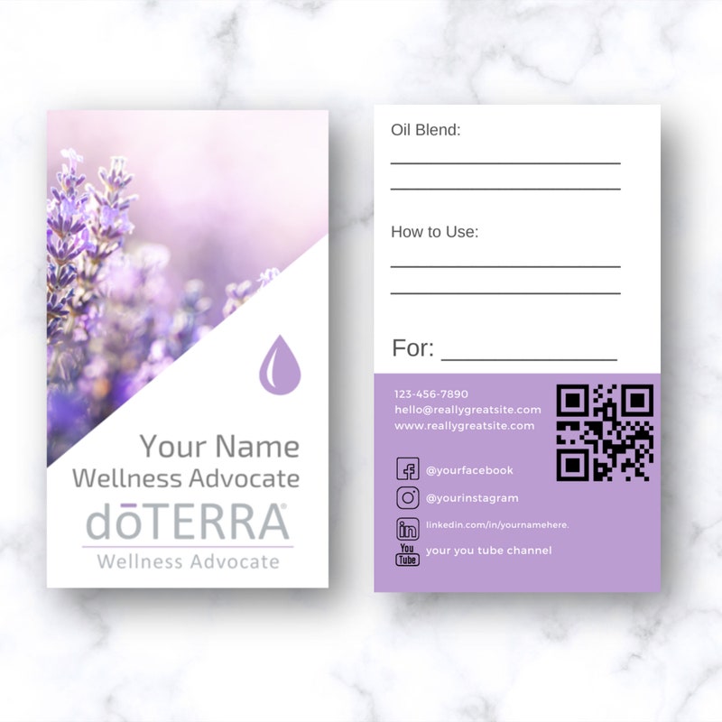 Doterra Business Cards - Etsy