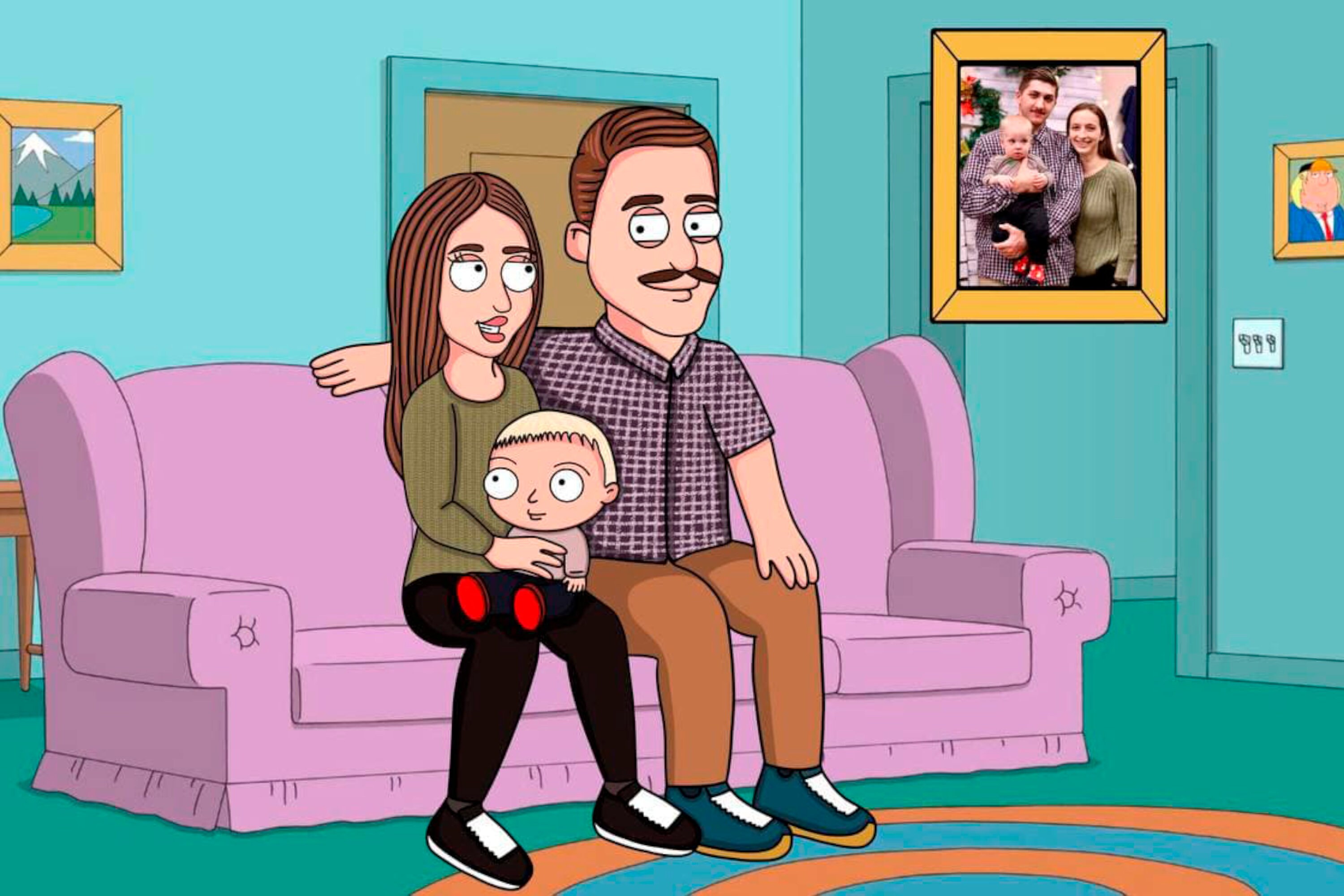 Family Guy Portrait Custom Family Portrait Personalized | Etsy