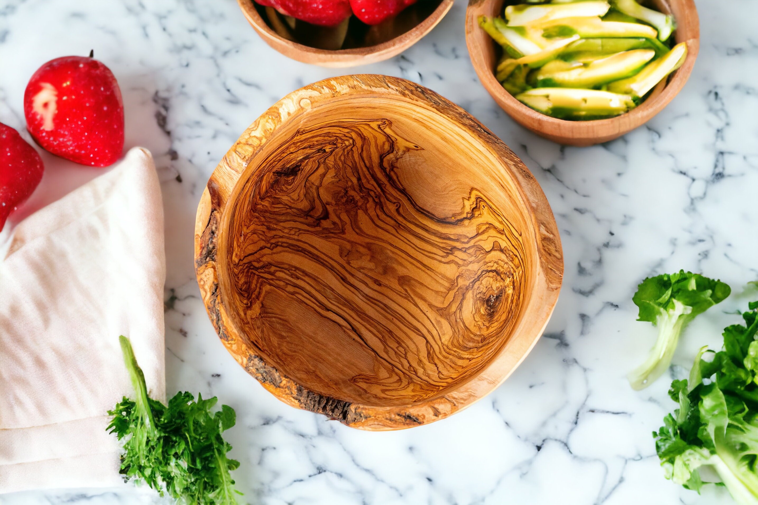 Rustic Olive Wood Salad Bowl Salad Bowl Rustic Bowl Handmade Bowl ...